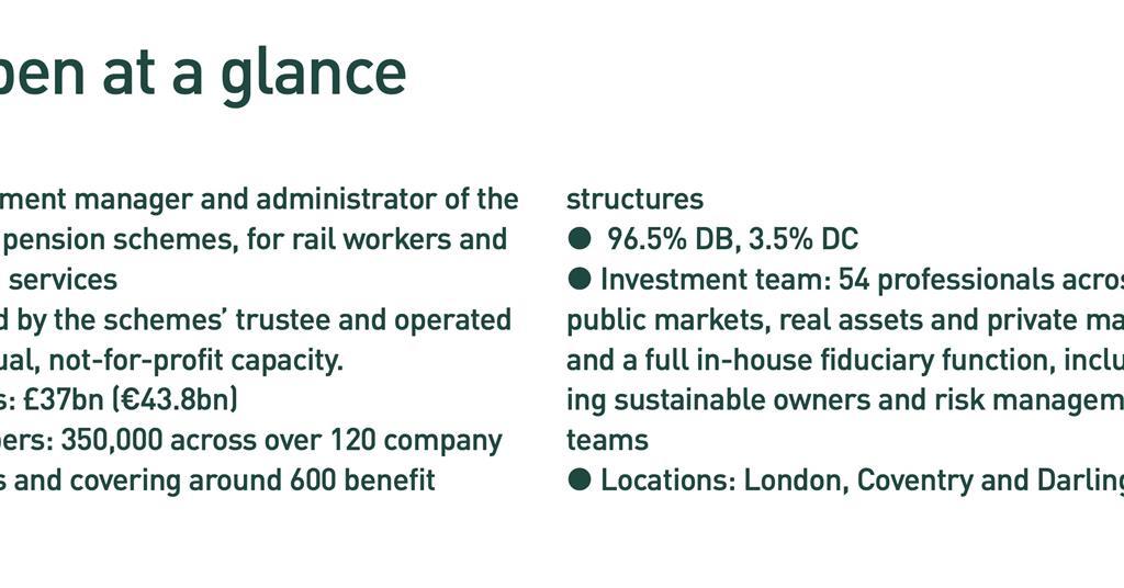 Railpen: Next stop, sustainable long-term returns | Interviews | IPE