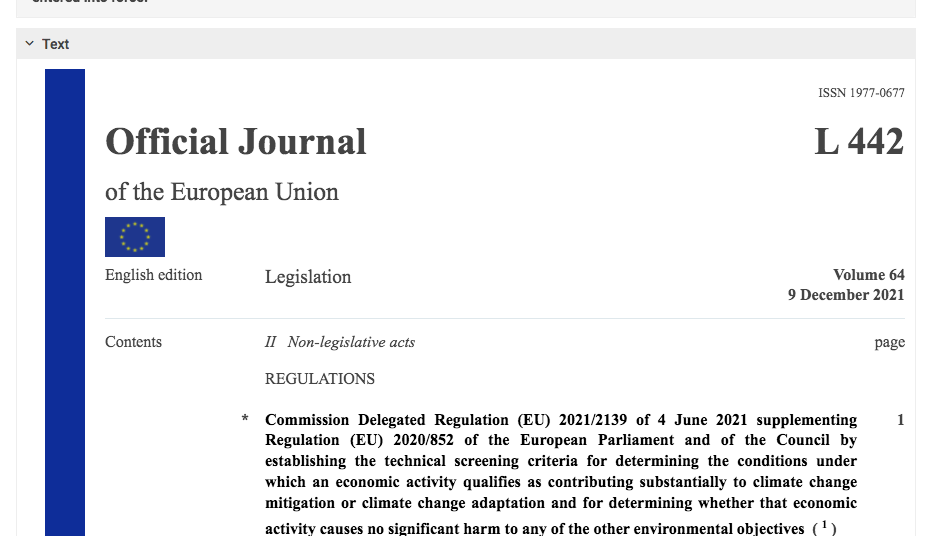 First EU climate taxonomy rules cleared for January live date | News | IPE